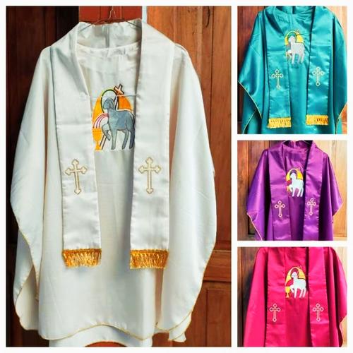 Jual Kasula Anak-Anak/Alba/Juba/Kasula Imam Romo Katolik - Ungu - Kab ...