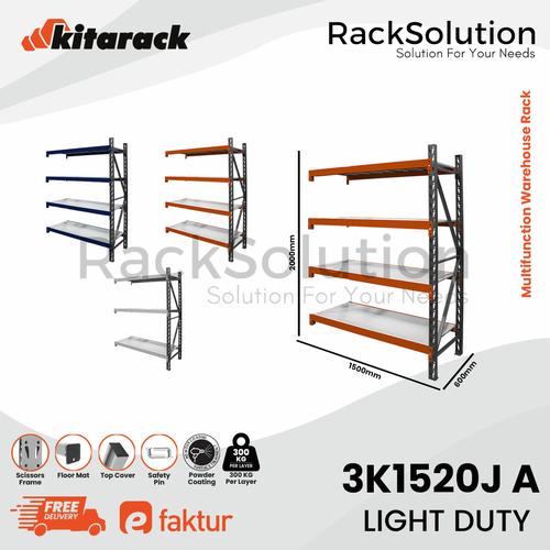 Jual Rak Gudang Besi 300kg / Layer Light Duty Jointer Rack 2 Meter ...