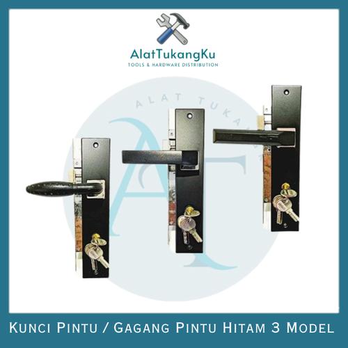 Jual ATS PRO Handle Gagang Tarikan Kunci pintu rumah Black Series ...