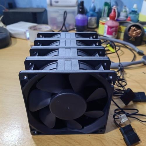 Jual Fan Cooler Casing 12cm 9cm 4pin pwm 3000 4000 rpm Cpu Cooler Black ...