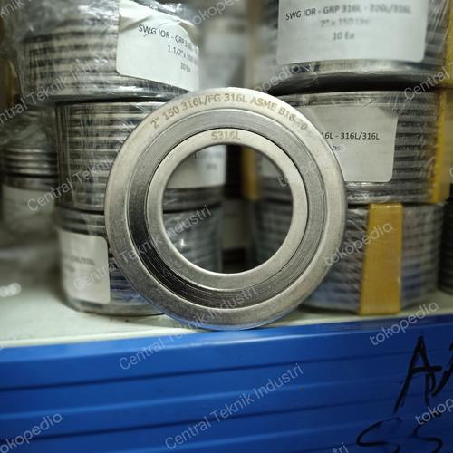 Jual Spiral Wound Gasket 2" inch Stainless Steel Ss316 Ansi 150 DN50 ...