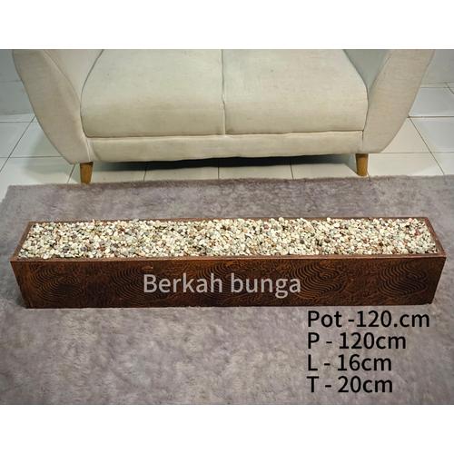 Jual pot partisi pot kayu pot panjang pot partisi satu paket pot bunga ...
