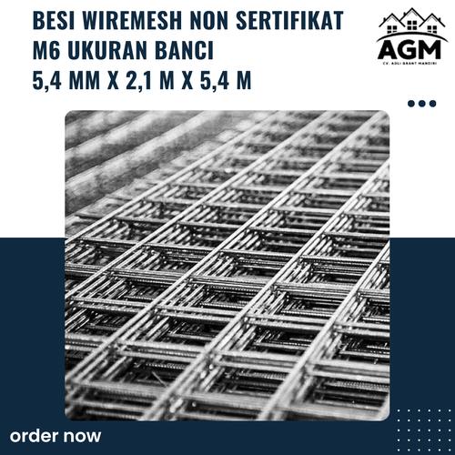 Jual besi wiremesh Non Sertifikat m6 ukuran banci 5,4 mm x 2,1 m x 5,4 ...