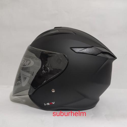 Jual HELM GM KING FIGHTER SOLID BLACK DOFF DAN GLOSSY ORIGINAL GM ...