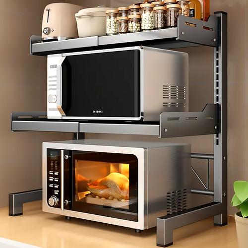 Jual Rak oven stainless steel hitam putih rak microwave perlengkapan ...