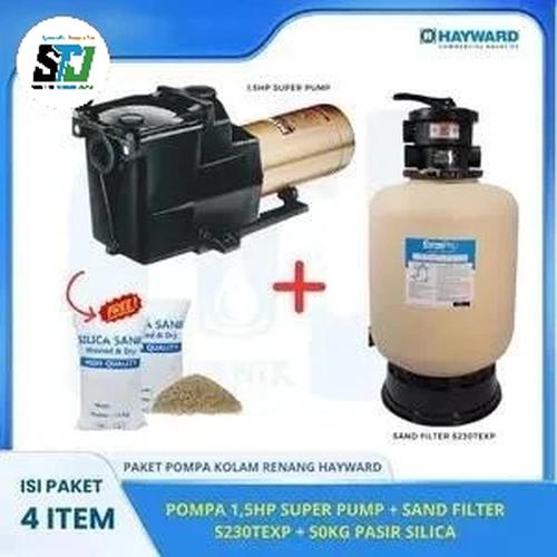 Jual Paket Kolam Renang Hayward Pompa 1 HP Super Pump Sand Filter ...