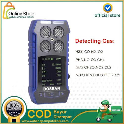 Jual Bosean BH-4S Gas Detector 4 in 1 H2S LEL O2 CO Monitor BH4S Hydrogen - Jakarta Barat ...