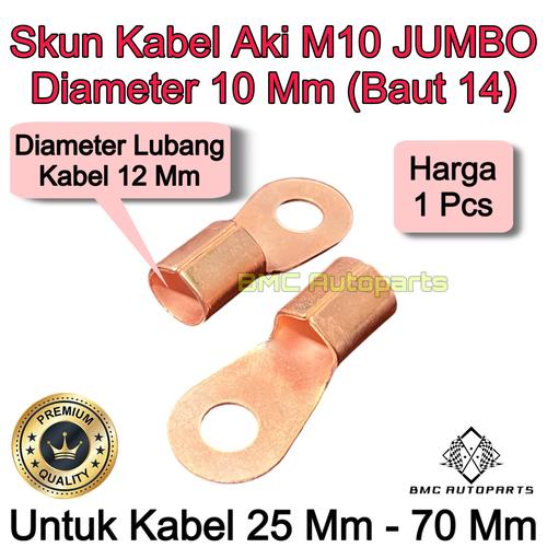 Jual Terminal / Skun Kabel Aki Jumbo M10 100A Ring Bulat Baut 14 ...