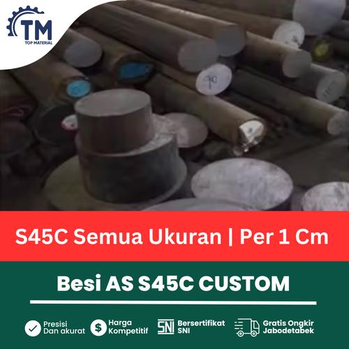 Jual Besi AS S45C Potongan Custom Diamater 6mm 8mm 10mm 12mm 13mm 16mm ...