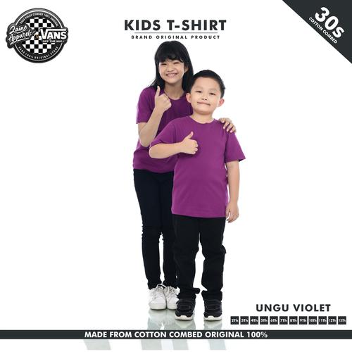 Jual KAOS POLOS ANAK LENGAN PENDEK COTTON COMBED 30S KIDS UMUR 2-13 TAHUN | UNISEX | UNGU VIOLET ...