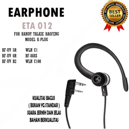 Jual Original Earphone HT ETA 012 K Plug For Handy Talky Earset Baofeng ...
