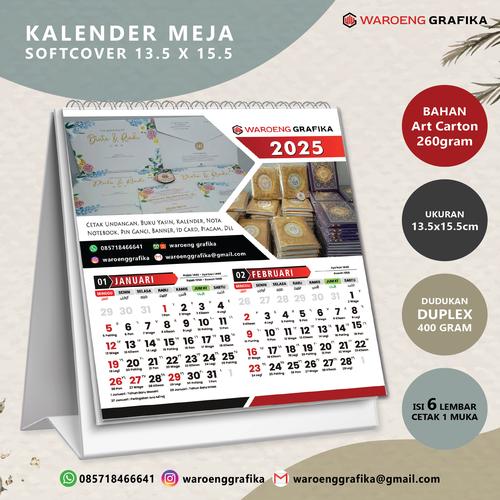 Promo Cetak Kalender Meja Softcover Custom 13.5x15.5 cm - 200-300 Pcs ...