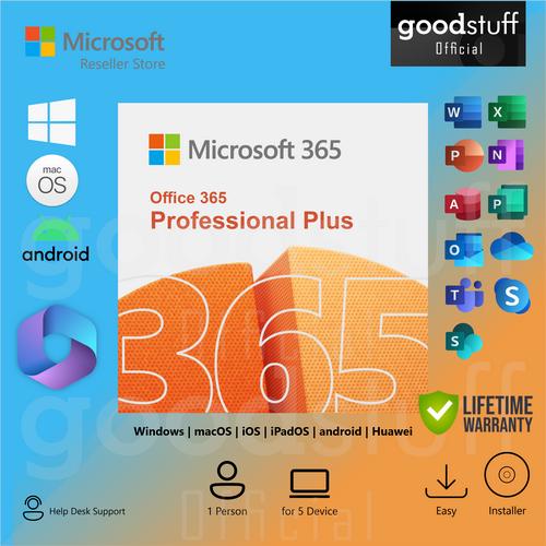 Jual Microsoft Office 365 Original 5 Device Genuine License Lifetime ...