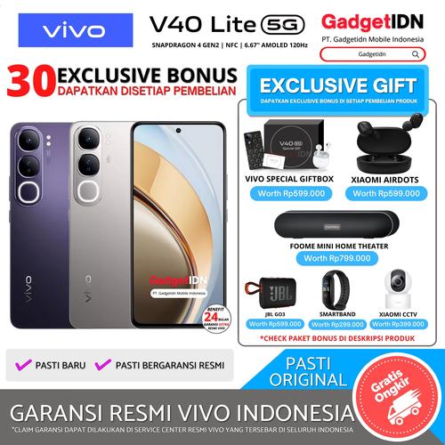 Promo VIVO V40 LITE 5G 8/256GB ( +8GB EXTENDED RAM ) GARANSI RESMI VIVO ...
