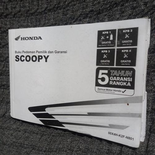 Jual buku Pedoman pemilik dan garansi honda scoopy 2024 - Kab ...