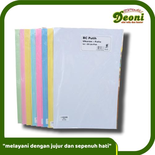 Jual Bamboo BC Premium Kertas Karton F4 Putih Pink Hijau Biru Tosca ...
