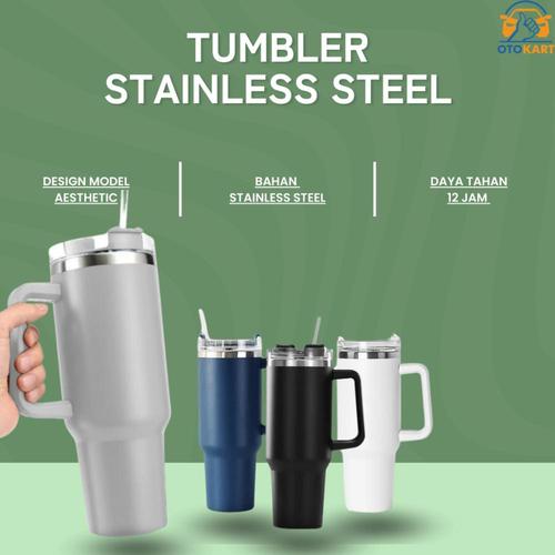 Jual TUMBLER STAINLESS STEEL 1200ML JUMBO/ BOTOL MINUM STAINLESS STEEL ...