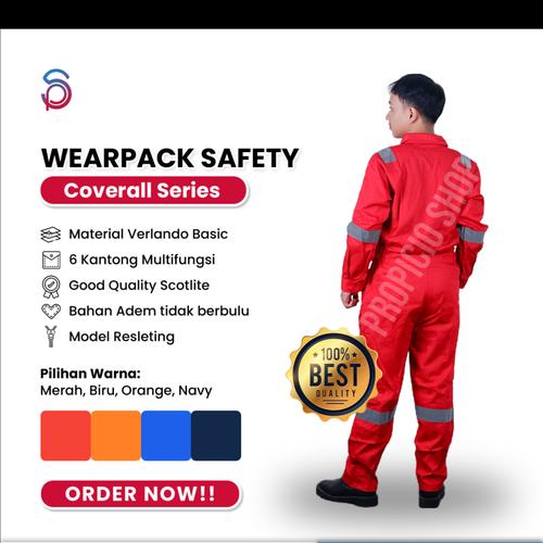 Jual Wearpack / Wear Pack / Safety Model Terusan - Merah, S - Jakarta ...