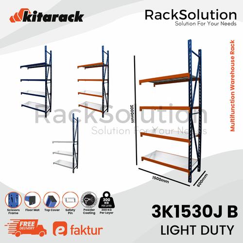 Jual Rak Gudang Besi 300kg / Layer Light Duty Jointer Rack 3 Meter ...