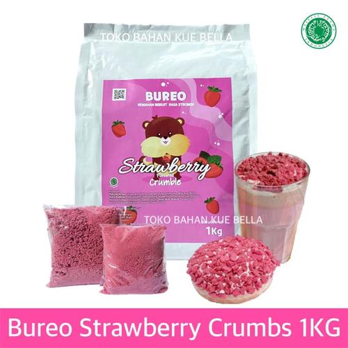 Jual Bureo STRAWBERRY 250gr, 500gr (REPACK) Topping Crumble Crumbs ...