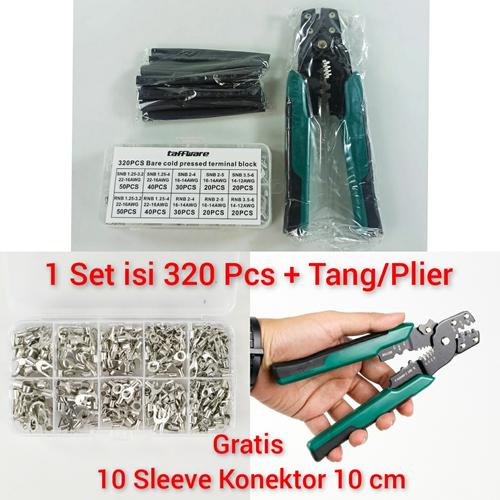 Jual Set Skun Terminal Wire Crimp Connector Kit 320 Pcs With Tang Skun ...