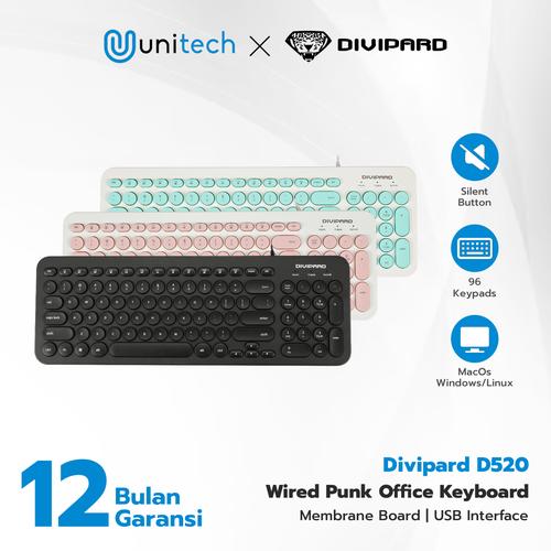 Promo Keyboard Komputer PC Kabel Divipard D520 Silent Button for ...