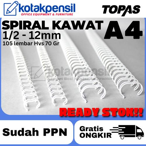Jual Spiral Kawat A4-1/2 / Ring Kawat Jilid A4-1/2 Topas - Jakarta ...
