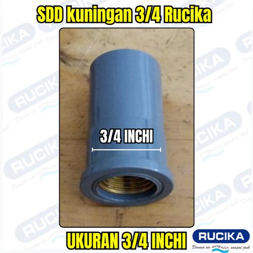 Jual Sambungan Socket Sok Drat Dalam Kuningan SDD Pipa PVC Ukuran 3/4 ...