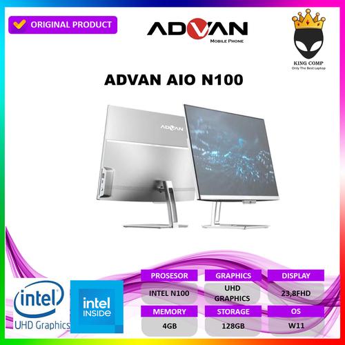 Promo ADVAN AIO N100 4GB 128GB 23.8FHD W11 GARANSI RESMI - 4GB / 128GB ...