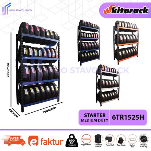 Jual KITARACK Tire Rack 6TR1525 Rak Ban Motor Mobil 600KG HITAM ...