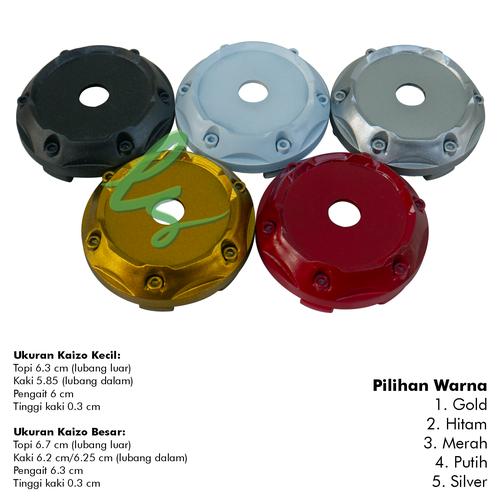 Jual TUTUP DOP VELG TOPI 6.7 CM/6.3 CM KAKI 5.8 CM/6.2 CM GOLD MERAH ...