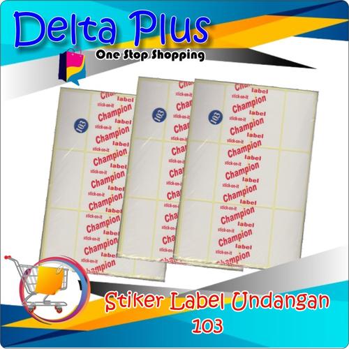 Jual Stiker Label Undangan Polos 103 Champion - Kab. Pringsewu - Delta ...