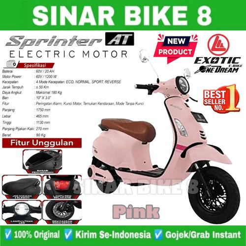 Jual Sepeda Motor Listrik EXOTIC SPRINTER AT NEW 1200 Watt Electric E ...