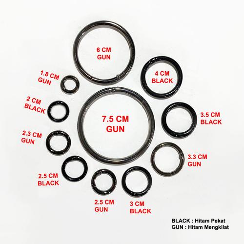 Jual Carabiner Bulat Warna Hitam - 2.3CM GUN - Kota Bekasi - Mushikyo ...