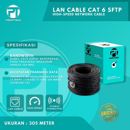 Promo Kabel LAN FTP SFTP CAT 6 Outdoor CCA Double Jacket. 305 Meter ...
