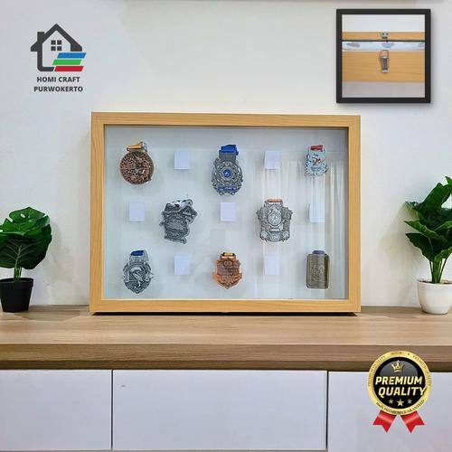 Jual Tempat Display Medali/ Medal Frame Holder - 15 White, Standar ...