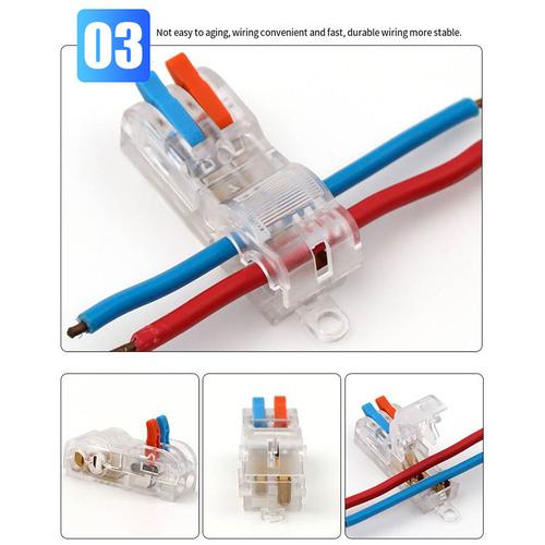 Jual Terminal Quick Clip Snap Konektor Klip Jemper Kabel 2 Line Cable ...