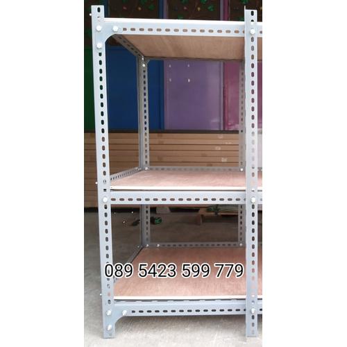 Jual Rak Besi Siku Lubang T100 P40 L30cm 3 Susun 4 Tiang Rak Toko Rak ...