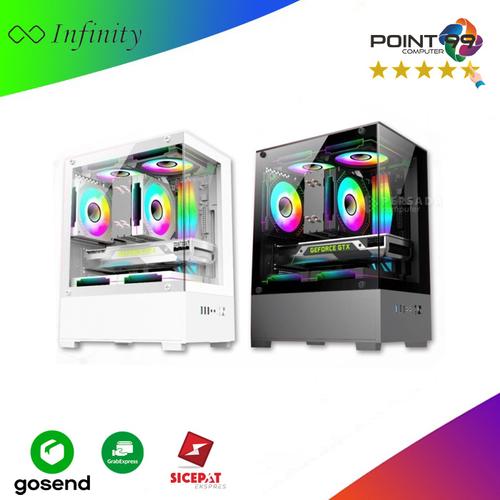 Jual CASING INFINITY NOIR Tempered Glass M-ATX Gaming Case - Hitam ...