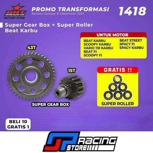 Jual Super Gear Box BRT Beat Karbu/Vario 110/Scoopy/Beat Fi Esp/Beat ...