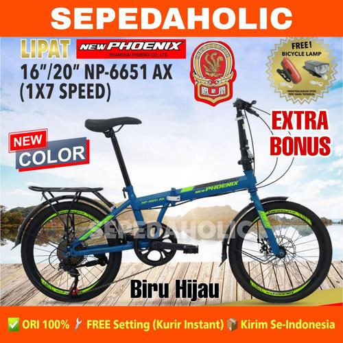 Jual Sepeda Lipat PHOENIX 6651 AX Ukuran 16 20 Inch 7 Speed Boncengan ...