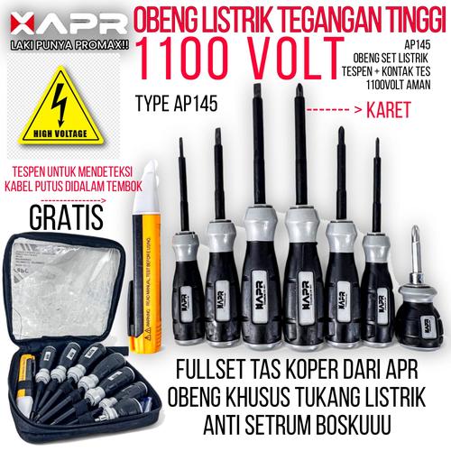 Promo NEW Obeng listrik 1100volt merk XAPR TYPE AP145 APR FULLSET BONUS ...