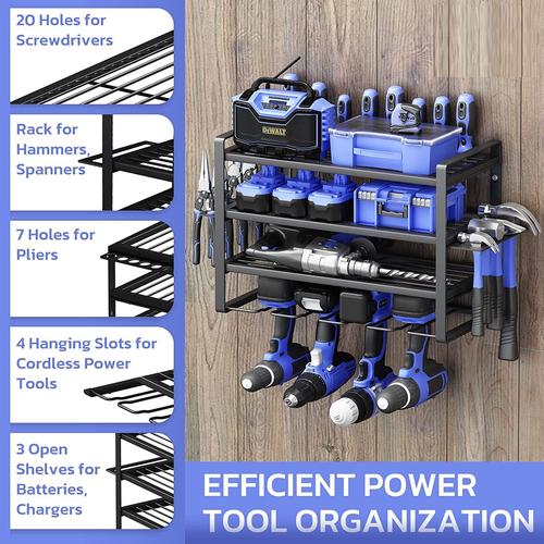 Jual Power Tool Storage Rack Wall Mounted Organizer - Rak Gantung ...