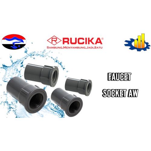 Jual FAUCET SOCKET PIPA PVC Merk RUCIKA Jenis AW - 1/2x3/4 - Kab ...