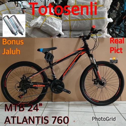 Jual sepeda gunung MTB 24” inch ATLANTIS AT-760 steel 3x7 speed NEW ...
