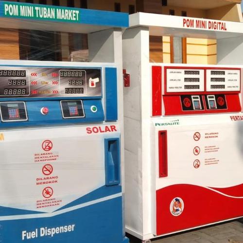 Jual Pom Mini Digital SPBU Pertamina Pertalite Solar Ready 2 Nozle 1 ...