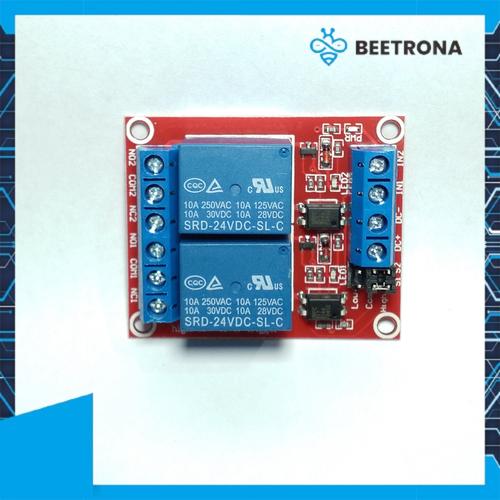 Jual Relay 2 Channel 24V Module dengan Optocoupler Protection Dual ...