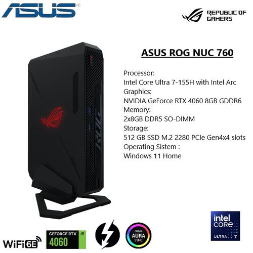 Promo ASUS ROG NUC 760 NUC14SRKU7 - Ultra 7 155H/16GB/512GB SSD/RTX ...