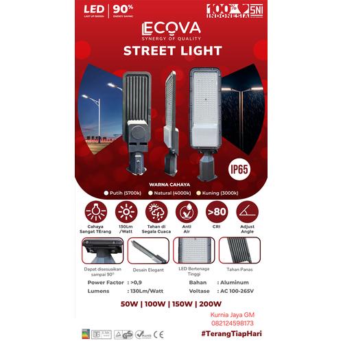 Jual ECOVA EVL-PJR S50 S100 S150 S200 Street Light LED 50w 100w 150w 200w PJU LED Lampu Jalan ...