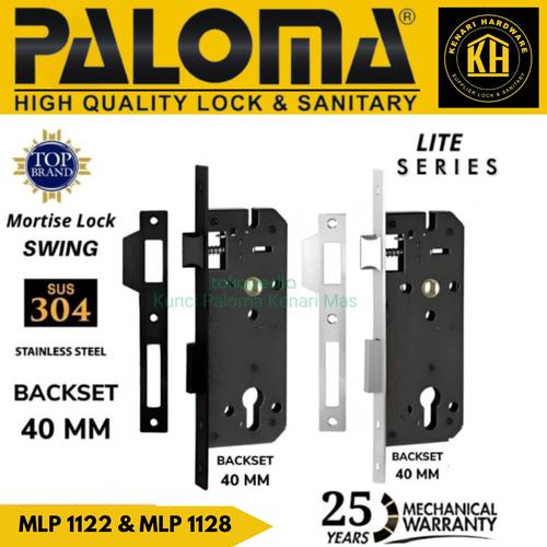 Jual PALOMA Mortise Lock Body Kunci Pintu Swing 40MM Stainless SUS 304 Hitam Matte Black MLP ...